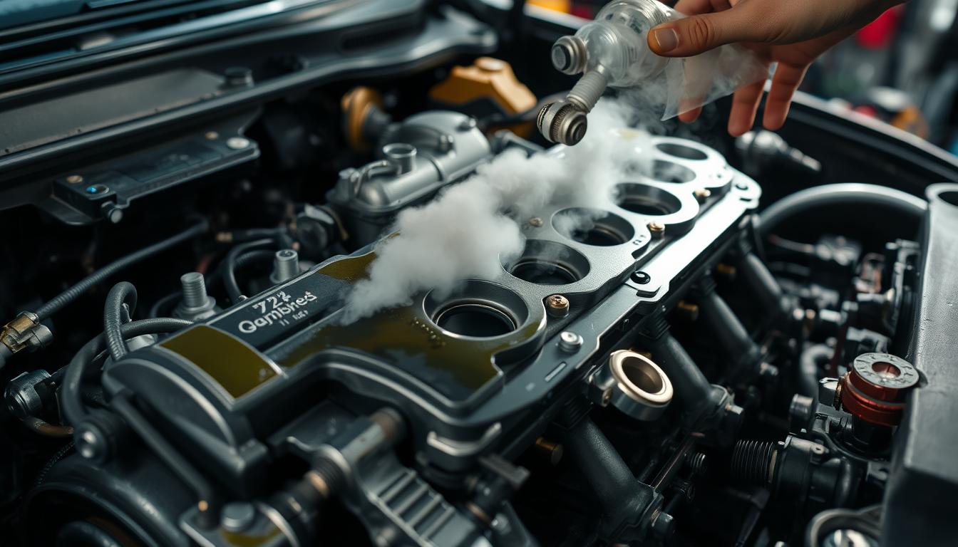 Why does the car engine smoke while running?