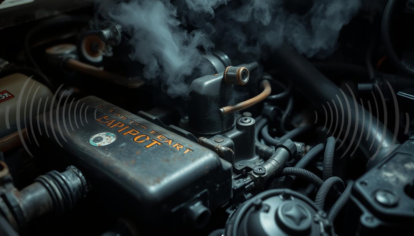 What do the sounds coming from the car engine mean?